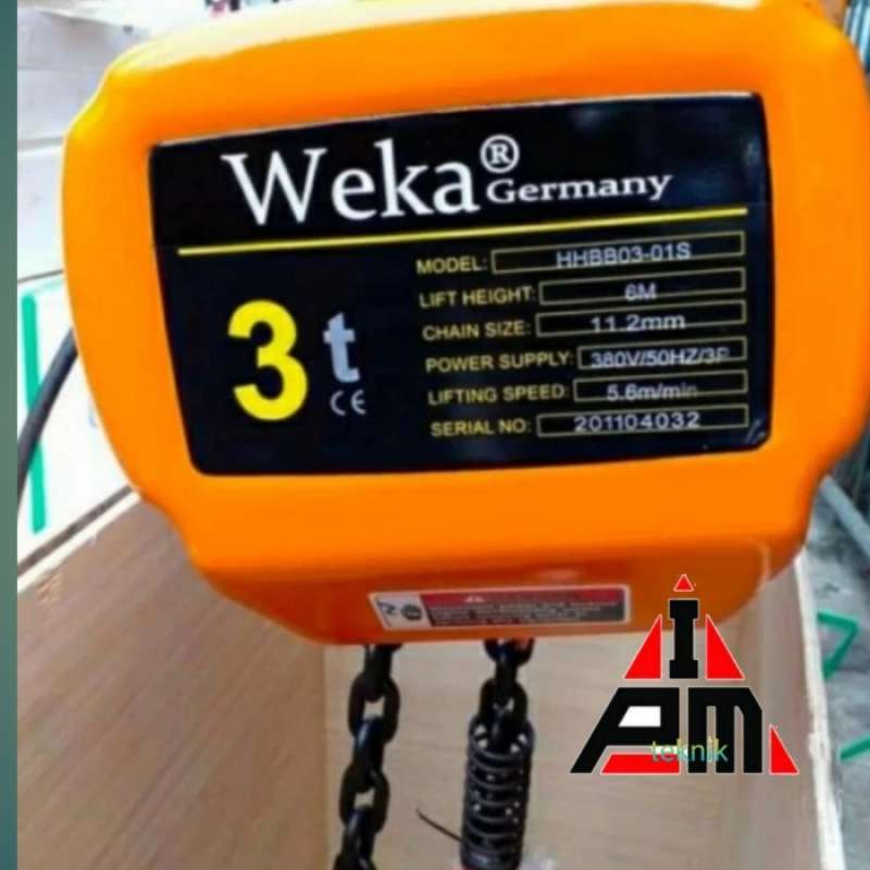 Promo Electric Chain Hoist 3 ton x 6meter (380volt 3phase) WEKA GERMANY ...