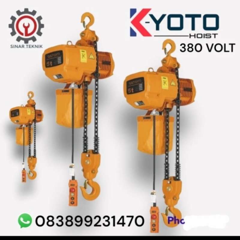 Promo chain hoist 5 ton x 20 meter 380 volt kyoto japan Diskon 23% di ...