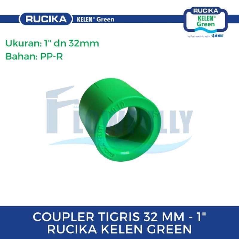 Jual Coupler 32 Mm Ppr Rucika Kelen Green 1 Inch Wavin Tigris Socket ...