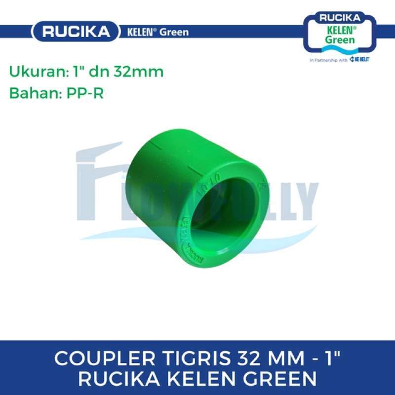 Jual Coupler 32 Mm Ppr Rucika Kelen Green 1 Inch Wavin Tigris Socket Sock Sok Shock Coupling Di ...