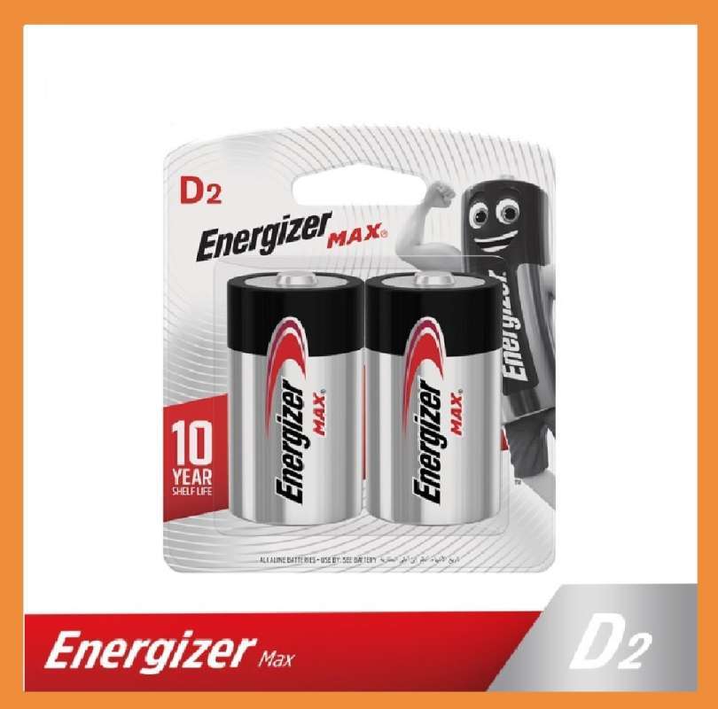 Jual Baterai Energizer Max Size D Battery Type D 1,5v Alkaline Max Isi2 ...