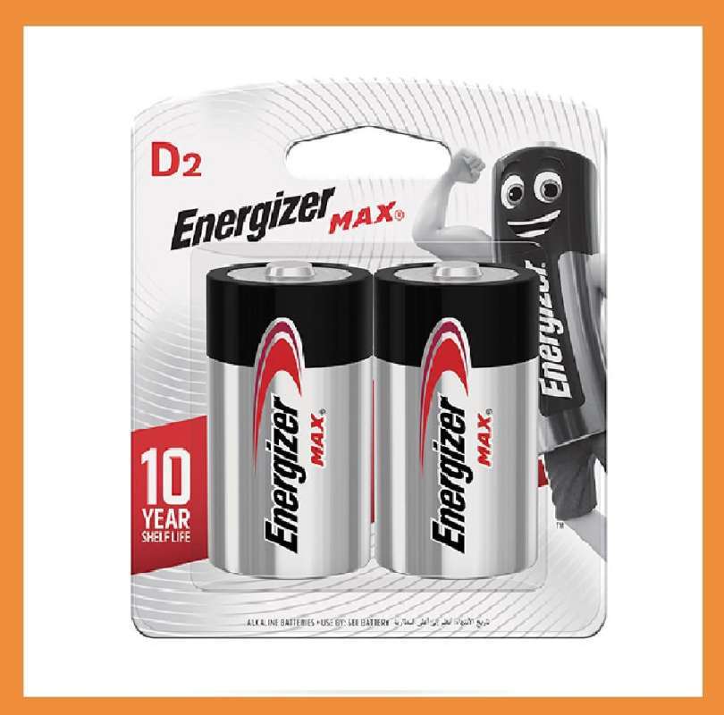 Jual Baterai Energizer Max Size D Battery Type D 1,5v Alkaline Max Isi2 ...