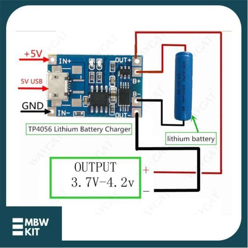 Jual Modul Tp4056 Protect Micro Usb Charger Baterai Lithium 18650 ...