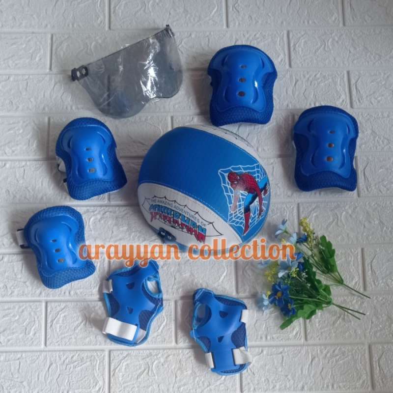 Promo helm sepeda / sepatu roda anak + pelindung siku dan lutut Diskon ...