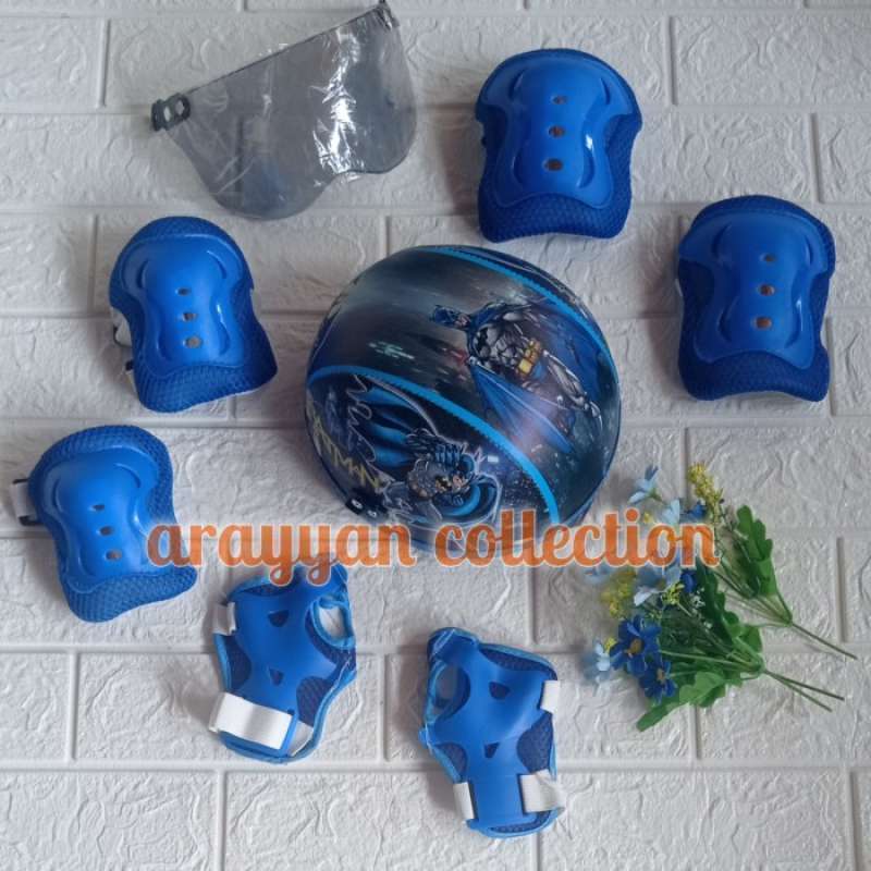 Promo helm sepeda / sepatu roda anak + pelindung siku dan lutut Diskon ...