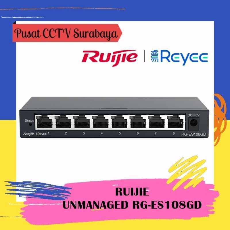 Jual Ruijie Reyee Rg-Es108Gd 8 Port Gigabit Unmanaged Metal Switch di Seller Caeraa Shop ...