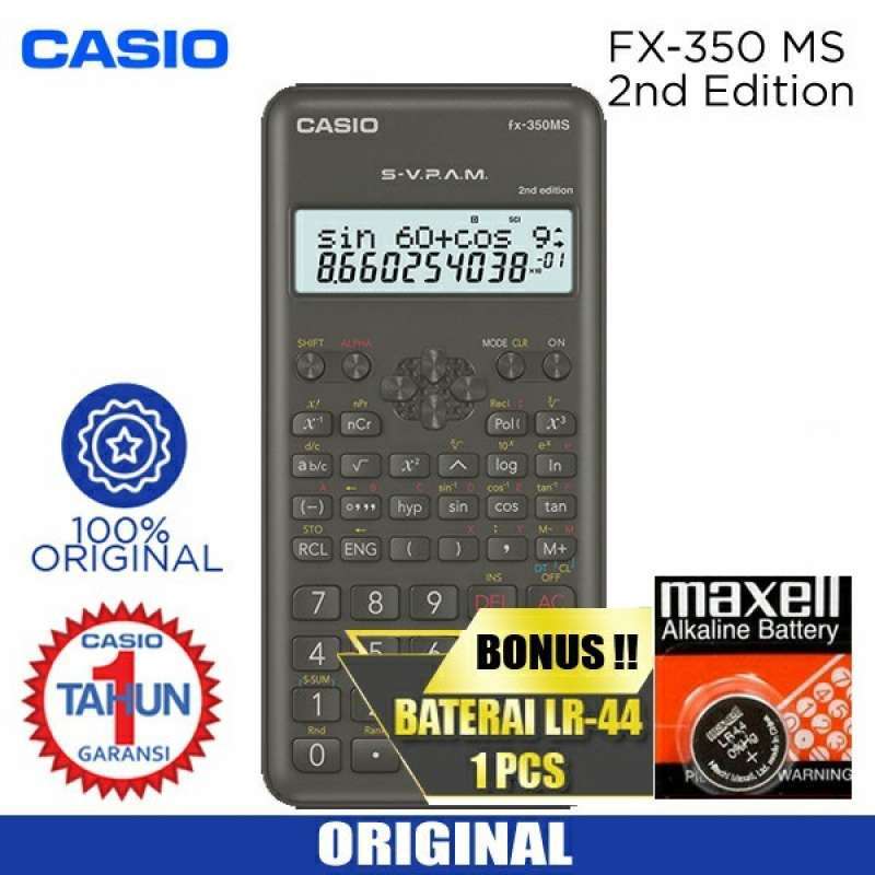 Promo Kalkulator Casio Fx 350 Ms Plus Diskon 23% Di Seller Carima Store - Kalibata, Kota Jakarta ...
