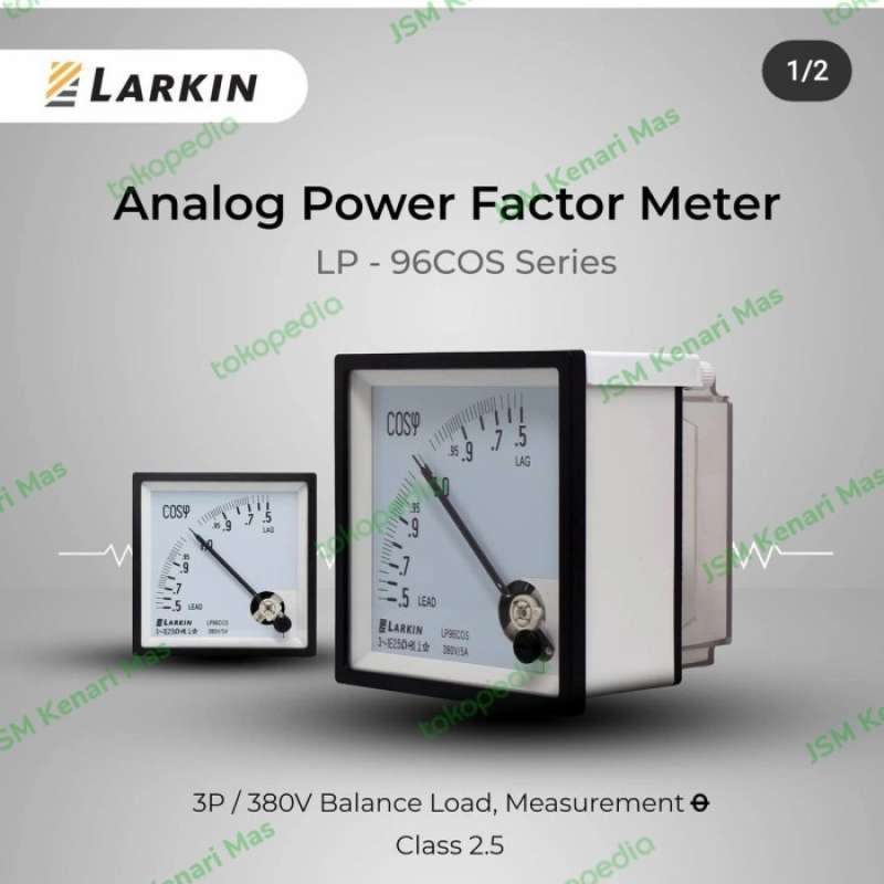 Promo Larkin LP-96COS Analog Power Factor Cos Phi Panel Meter 96x96 ...