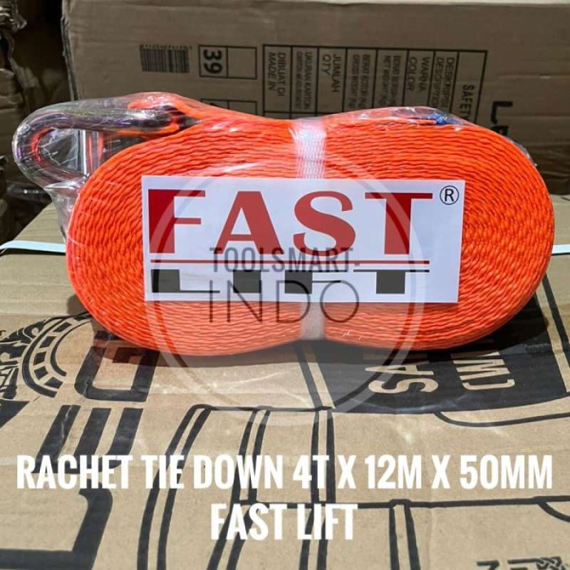 Promo FAST LIFT Rachet Tie Down 4T x 12M x 50MM / Tali Pengikat Barang ...