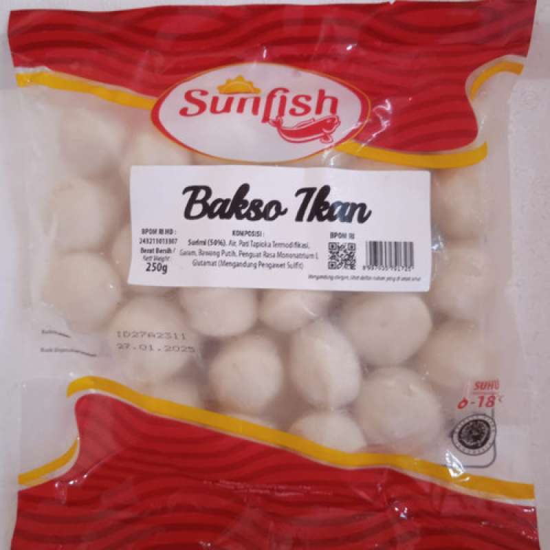 Promo Sunfish Bakso Ikan (m) 250gr / Baso Ikan / Smallfood Frozen Food ...