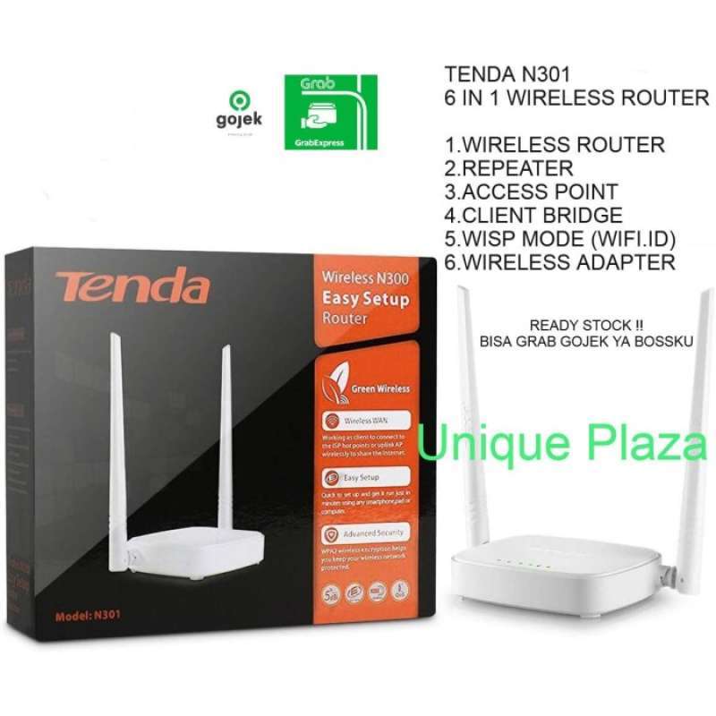 Promo Tenda N301 3 in 1 Wireless N Router,Repeater,N300 Diskon 23% di Seller Carima Store ...