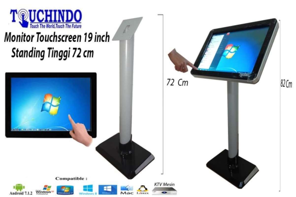 Promo Monitor Touchscreen 19 inch Standing Tinggi Bulat Diskon 23% di ...