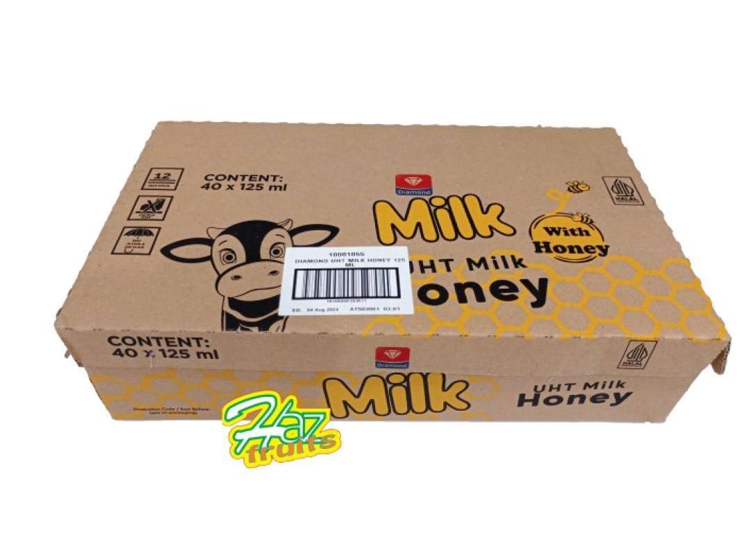 Jual Uht Milk Diamond|susu Uht 125 Ml X 40 Pcs ( 1 Karton ) - Honey Di Seller Haz Fruits ...