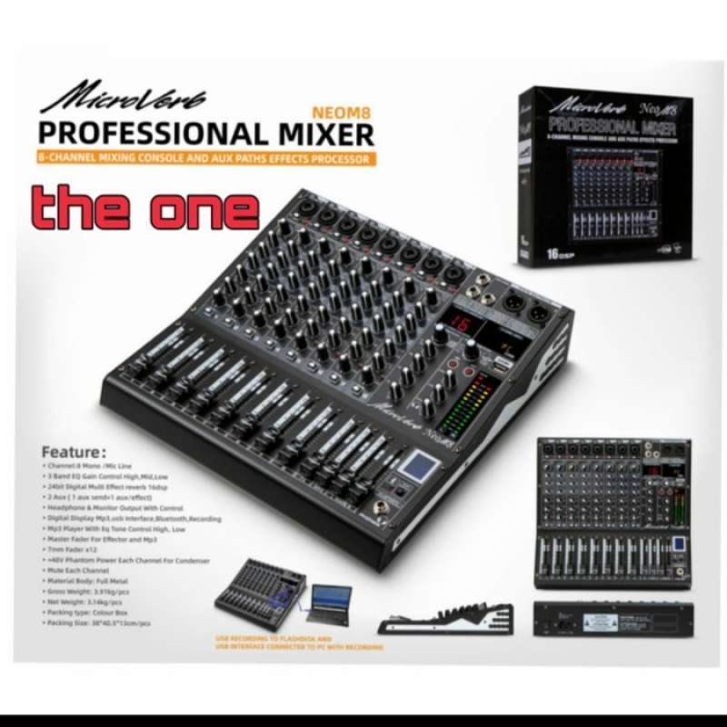 Promo MIXER AUDIO ASHLEY SELECTION 8 USB, BLUETOOTH, RECORDING ORIGINAL ...