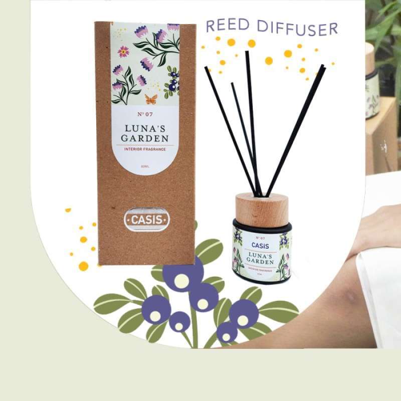 Jual CASISHOME Reed diffuser | LUNA'S GARDEN Reed diffuser 80ml | long ...