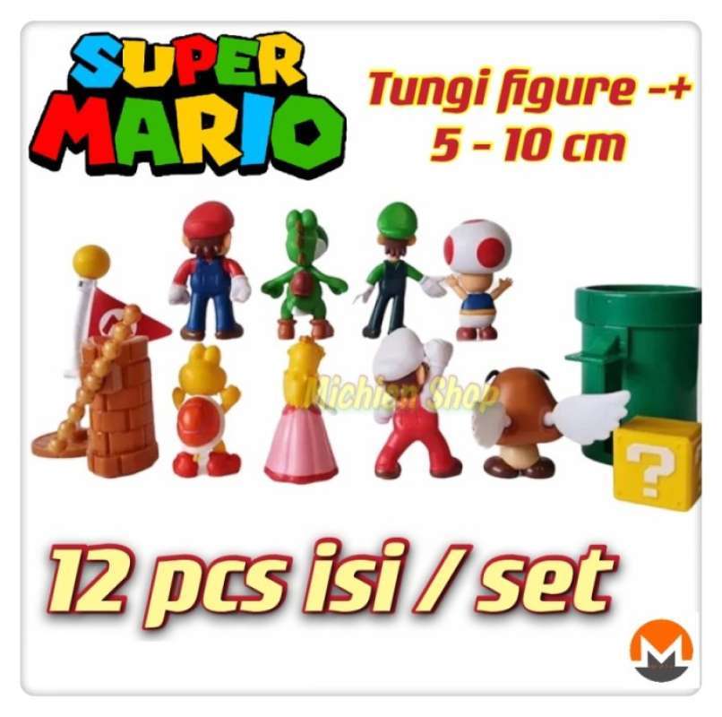 Jual Fg223 Super Mario Bros Action Figure Set 18 Pcs Pajangan Miniatur ...