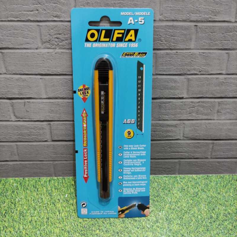 Promo Pisau Cuter 9mm Snap-Off blade cutter A-5 OLFA JAPAN Diskon 23% di Seller Carima Store ...