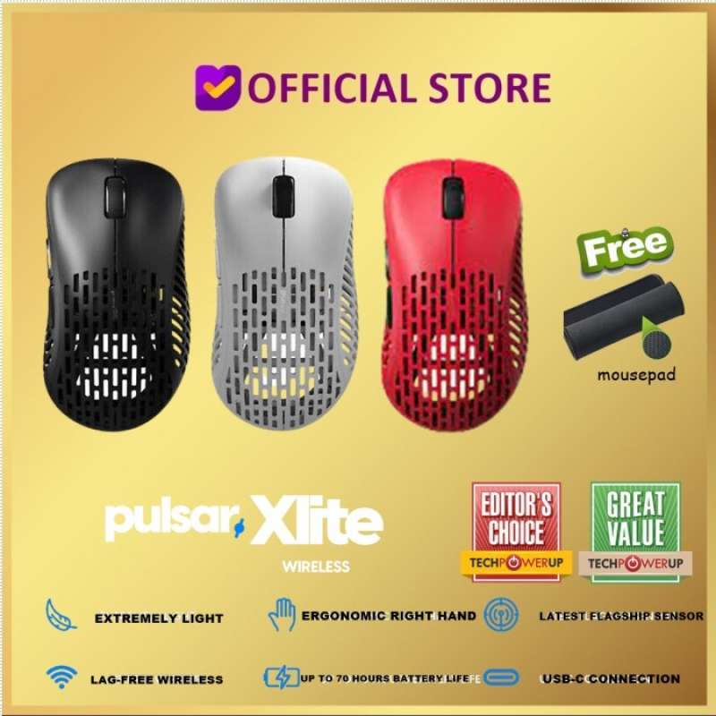 Promo Pulsar Xlite Ultralight Ergonomic - Wireless Gaming Mouse Diskon ...