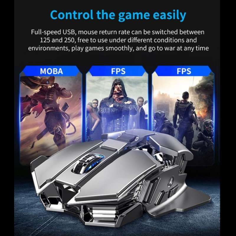 Promo Mouse Gaming Aula Wireless Sc-300 Rechargeable Lithium Battery 2 ...