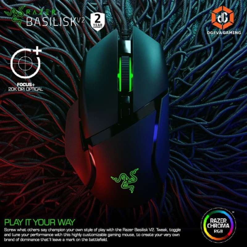 Promo Razer Basilisk V2 Chroma Wired Ergonomic Gaming Mouse Diskon 23% ...