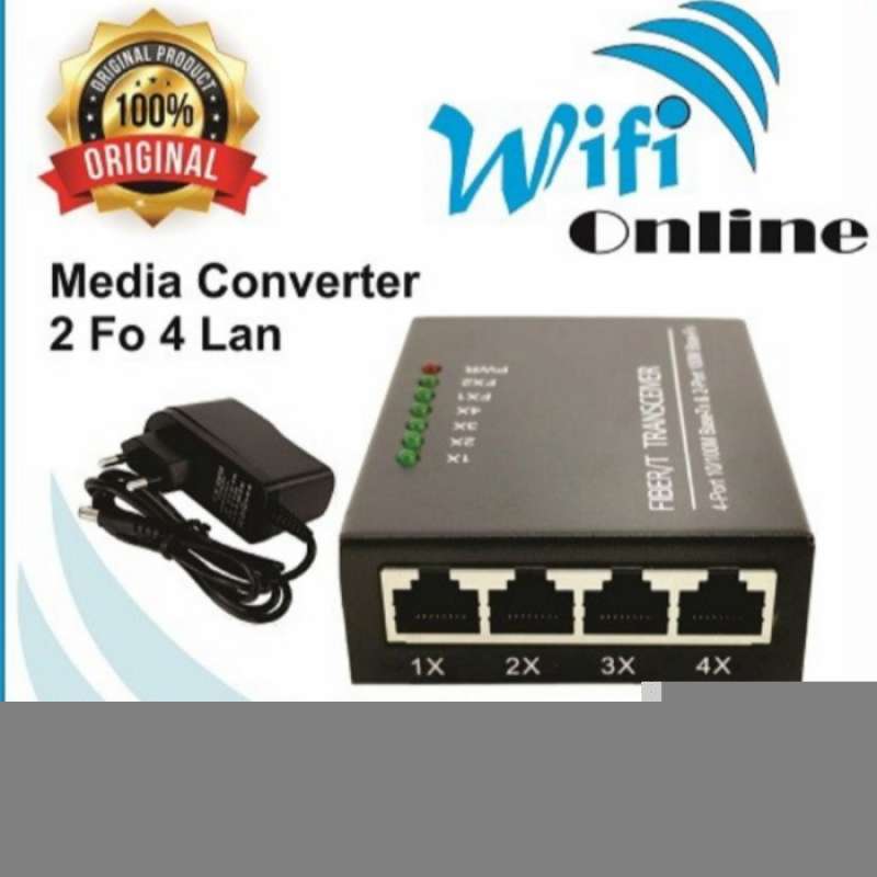Promo Media Converter Fiber Optic 2Fo 4 Lan/Ethernet Switch 2 Fo 4 Lan Diskon 23% di Seller ...
