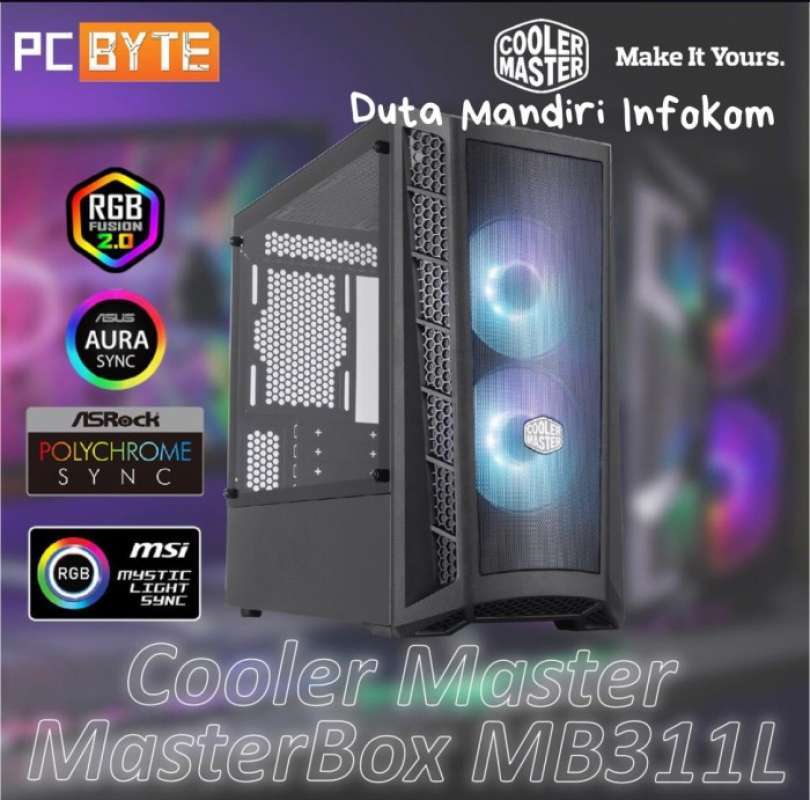 Promo Cooler Master Masterbox Mb311L Argb Mesh - Tempered Glass Gaming ...