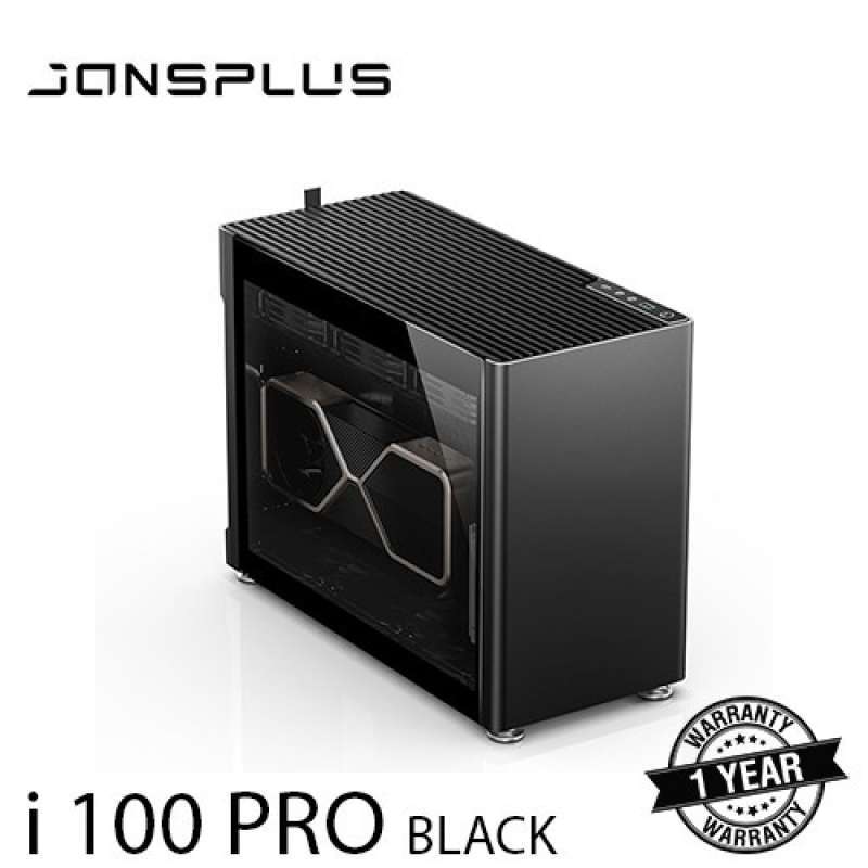 Promo Jonsplus Aluminum Itx Case I100 Pro Glass Mini Itx Black Casing ...