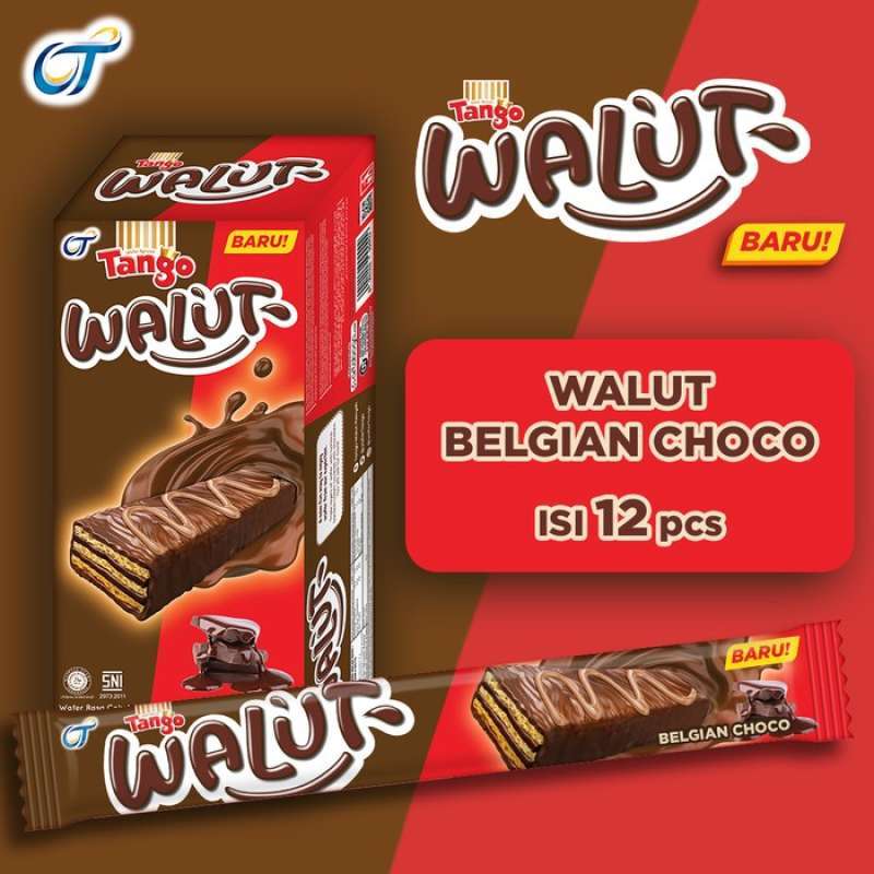 Promo Tango Wafer Walut Belgian Chocolate Cokelat Belgia Sachet 15