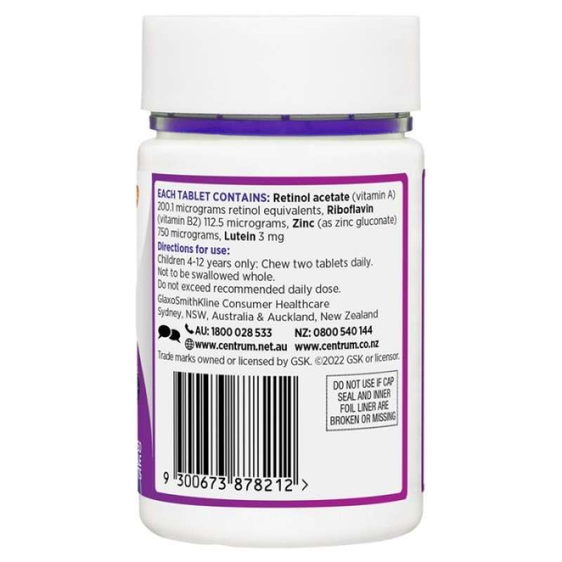 Promo Centrum Kids Vision Fuel 50 Chewable Tablets Diskon 12% Di Seller ...