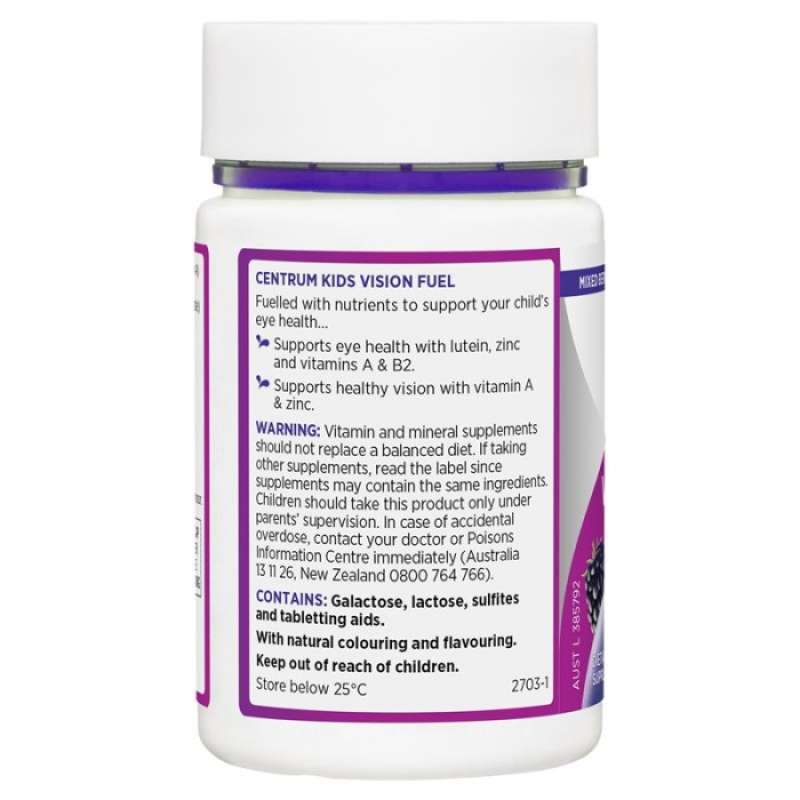 Promo Centrum Kids Vision Fuel 50 Chewable Tablets Diskon 12% Di Seller ...