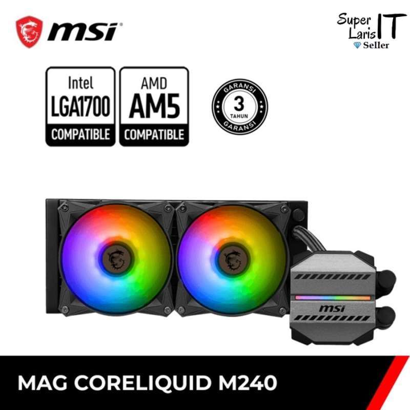 Jual MSI MAG CORELIQUID M240 Fan Processor Liquid Cooler/Cooling di ...