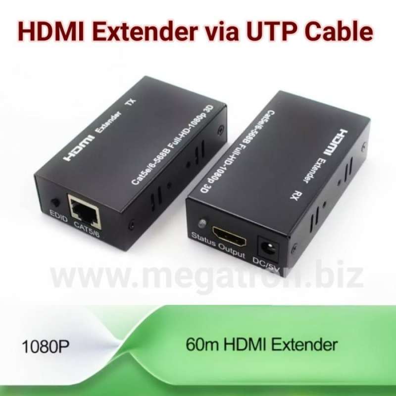 Promo Hdmi Extender Via Utp Cable Cat5E/6 (Up To 60M) - Support 3D ...