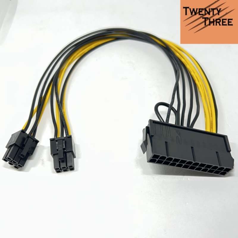 Promo Kabel Power Psu Atx 24 Pin To 2X Dual 6 Pin Pcie Adapter Gpu Vga ...