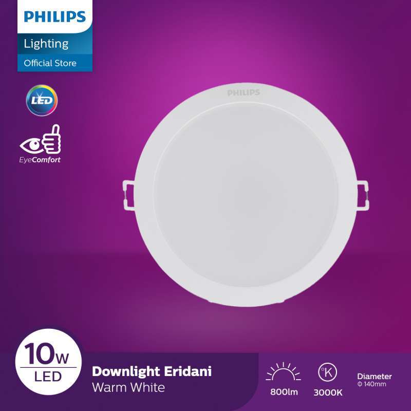 Promo Philips Downlight Eridani G3 D125 10w 30k Wh Recessed Led Kuning ...