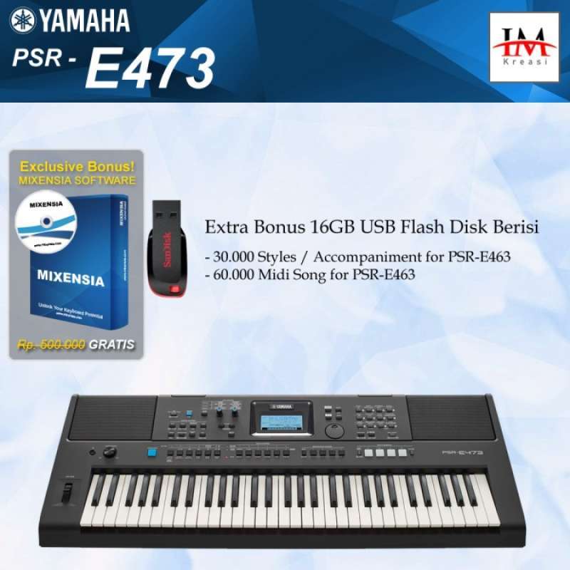 Promo Yamaha PSR E473 / PSRE473 / PSR E 473 Keyboard Garansi Resmi Diskon 33% di Seller Gamelan ...