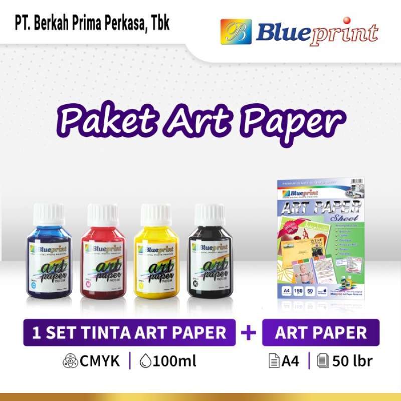 Promo Tinta Art Paper Blueprint 100ml Set + Kertas Art Paper A4 150gsm ...