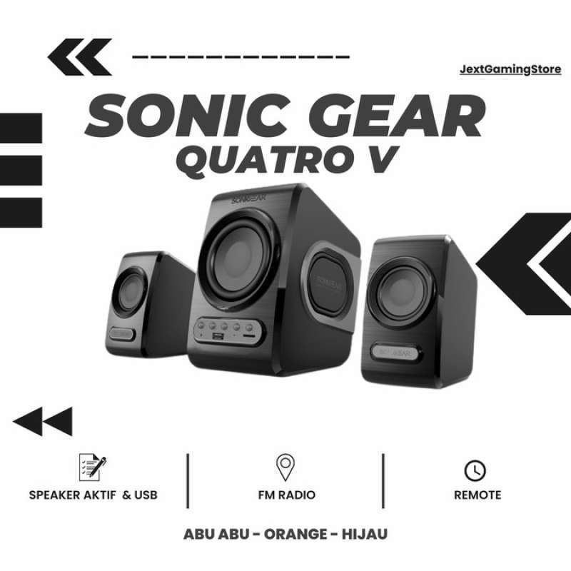 Jual SPEAKER AKTIF SONIC GEAR QUATRO V - Speaker + FM Radio, USB + Remote di Seller Laris Plaza ...
