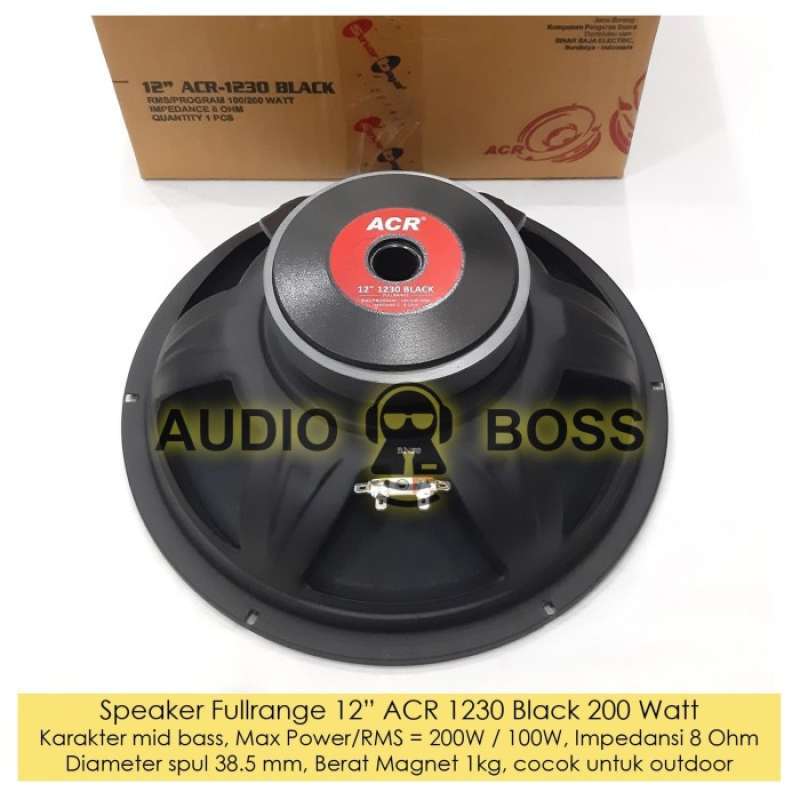 Jual Speaker 12 Inch 12 Full Range Acr 1230 Black - Speaker Acr 1230 ...