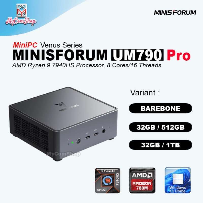 Jual Minisforum Um790 Pro Mini Pc Gaming Ryzen 9 7940hs Amd Radeon ...