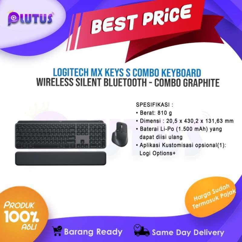 Jual Logitech MX Keys S Combo Keyboard Wireless Silent Bluetooth di ...