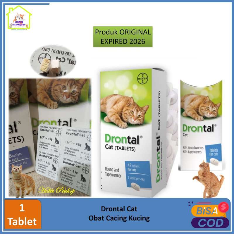 Jual drontal cat/obat cacing kucing di Seller Hubbi Pets - Cibodas Sari ...