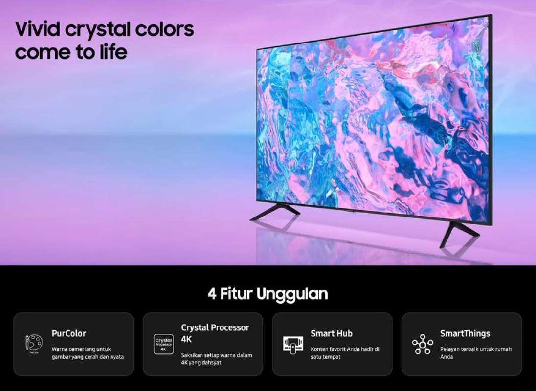 Jual TV Samsung 43inch LED 43CU7000 (4K Crystal UHD-Smart TV) di Seller ...
