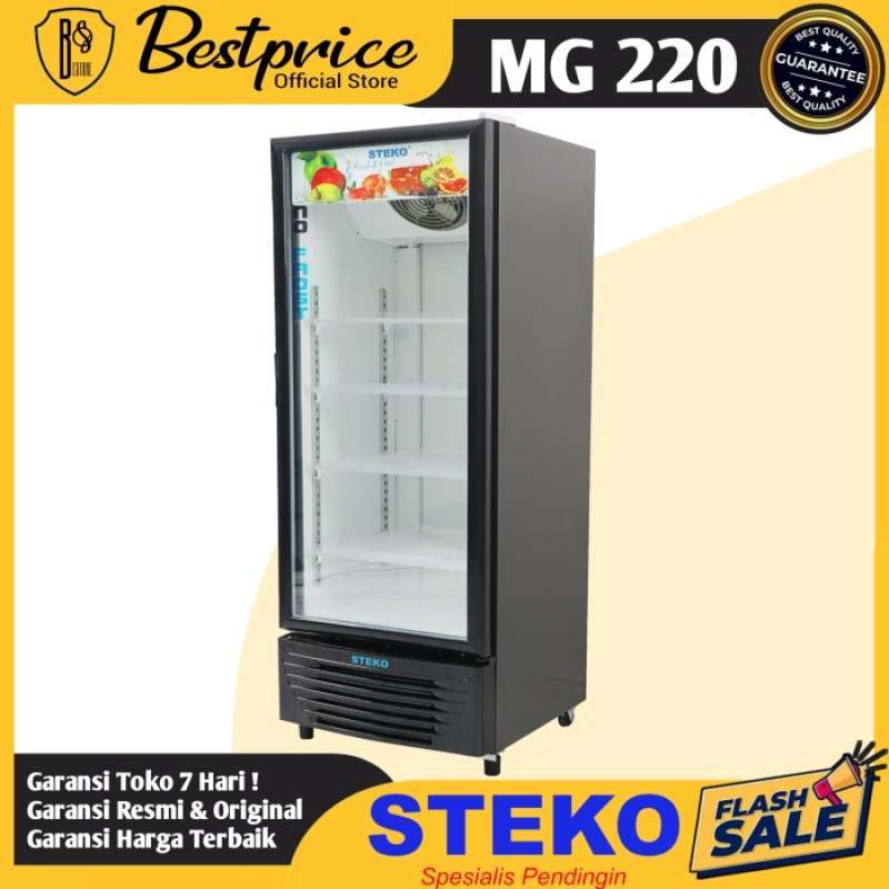 Jual Promo Showcase Steko 4 Rak Mg 220 Kulkas Minuman Steko 200 Liter ...
