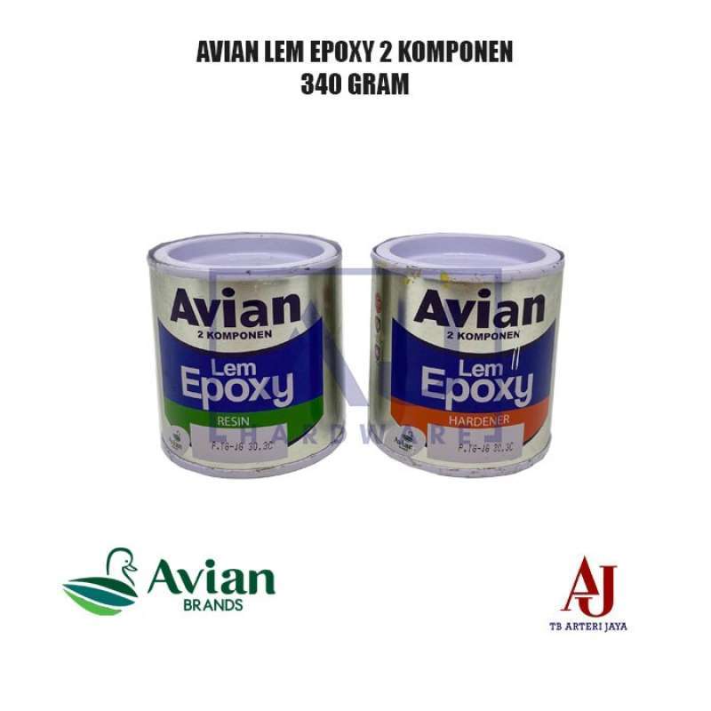 Jual Lem Epoxy Avian 340 Gram E poxy Kayu Besi Logam Kaca 2 Komponen di ...