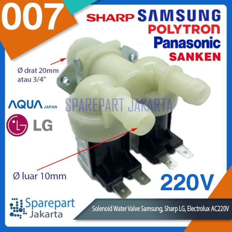 Promo Solenoid selenoidwater valve mesin cuci Sharp Samsung AC220V (WSL-007) Diskon 5% di Seller ...