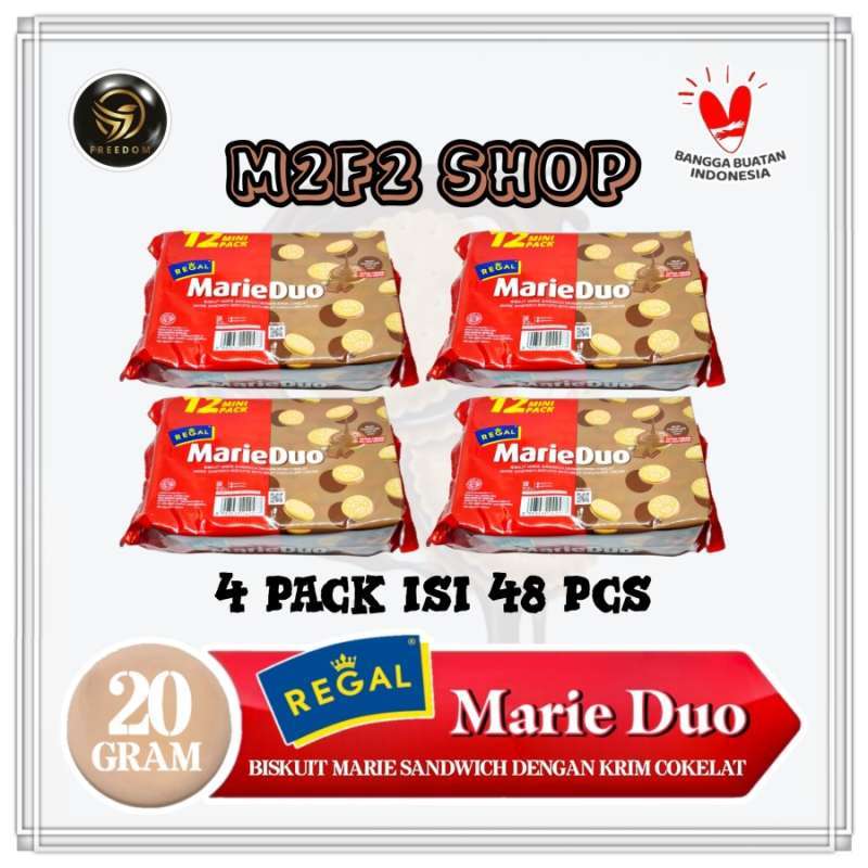 Promo Biskuit Regal Marie Duo Mini Sandwich Sachet - 20 gr (Kemasan 4 ...