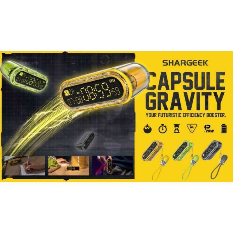 Jual Shargeek Capsule Gravity Clock Pomodoro Countdown Timer Power Bank ...