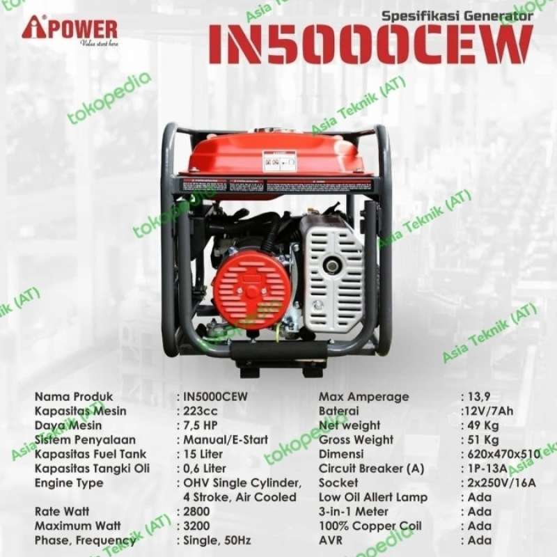Jual Genset 3000 Watt Maks 3100 Watt Terbaik Usa Brand.. Heavy Duty ...
