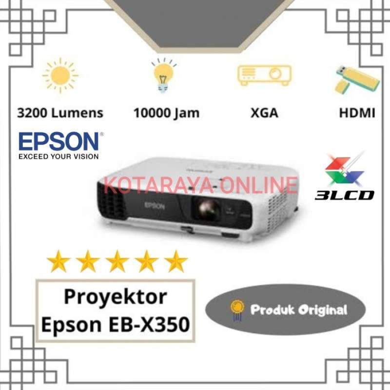 Promo PROYEKTOR EPSON EB-X350 XGA 3200 LUMENS / PROJECTOR HDMI 3LCD Diskon 23% di Seller Silia ...
