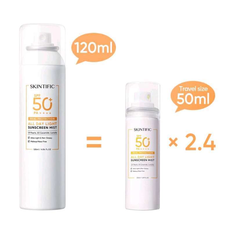 Promo Skintific All Day Light Spf 50 Sunscreen Mist Diskon 49% Di ...